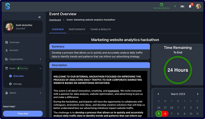 StackRef | Internal hackathon management | A new (p)layer for hackathons